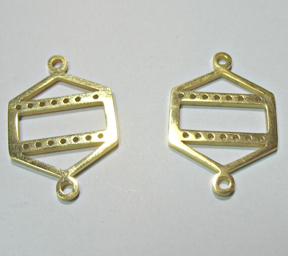 Centerline Beadable Gold Plated Connector Link 15x23mm Bead - Etsy