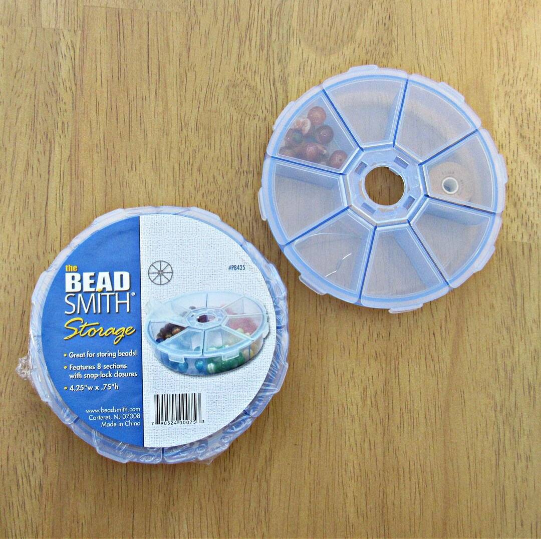 Beadsmith Round Storage Container, Bead Container, Travel Case for ...