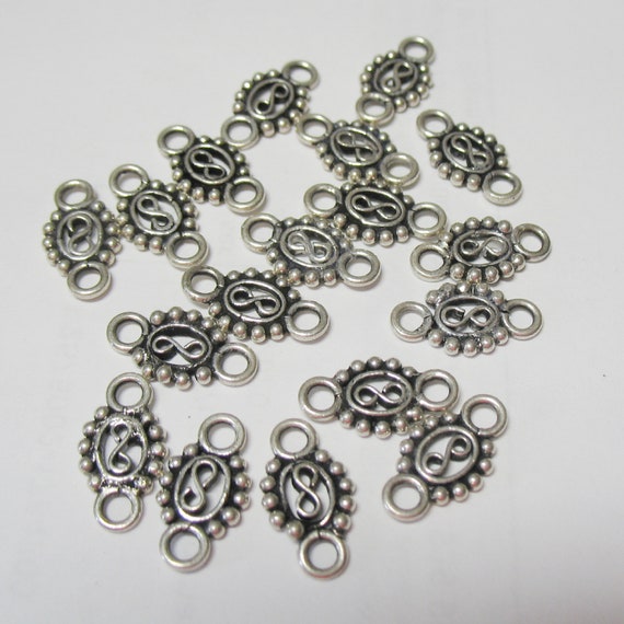 Bali Silver Link Oval Silver Connector 10 Pcs 8x14mm Oval - Etsy