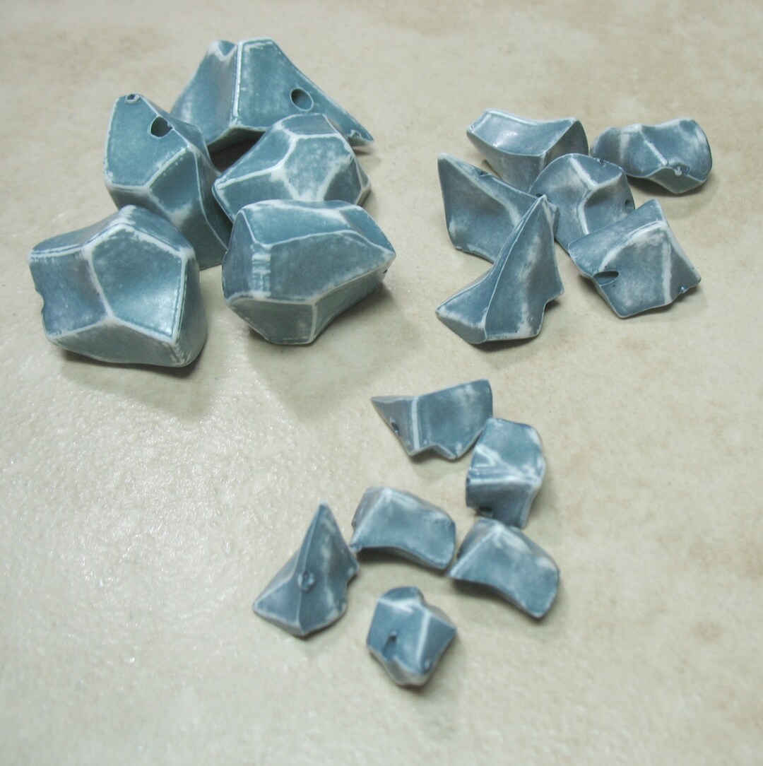 Acrylic Nuggets, Denim Blue Freeform Nugget Beads 12mm-16mm-25mm - Etsy