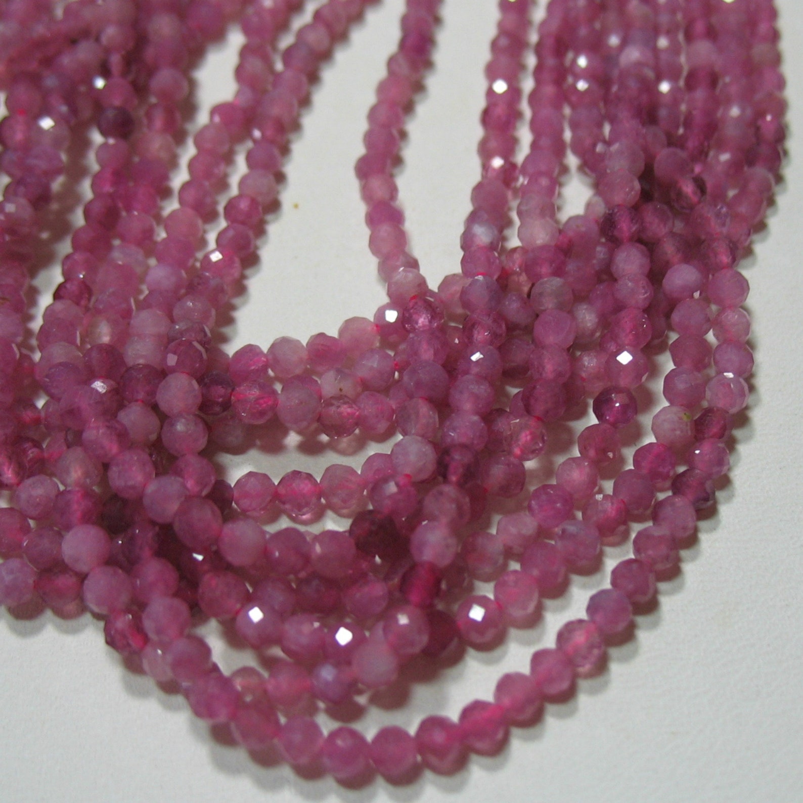 Natural Pink Ruby 3mm Faceted Round Beads 15 3/4 Strand - Etsy