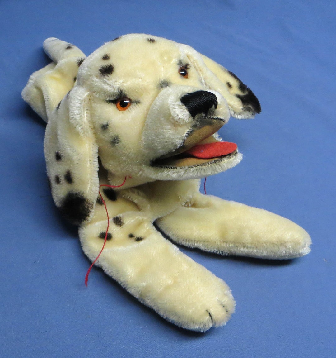 Rare Vintage Steiff Mimic Dally Dalmatian Dog Mohair Puppet 0328 W/ear ...