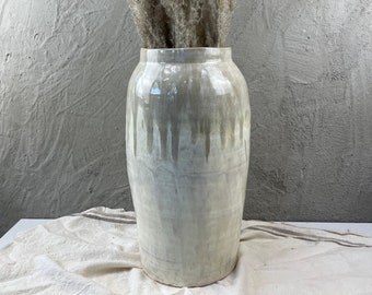 Large Cream Floor Vase - Etsy