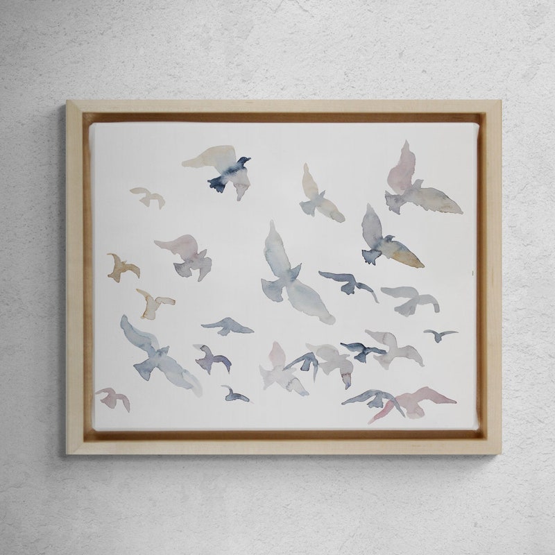 Birds in Flight Paintings - Etsy