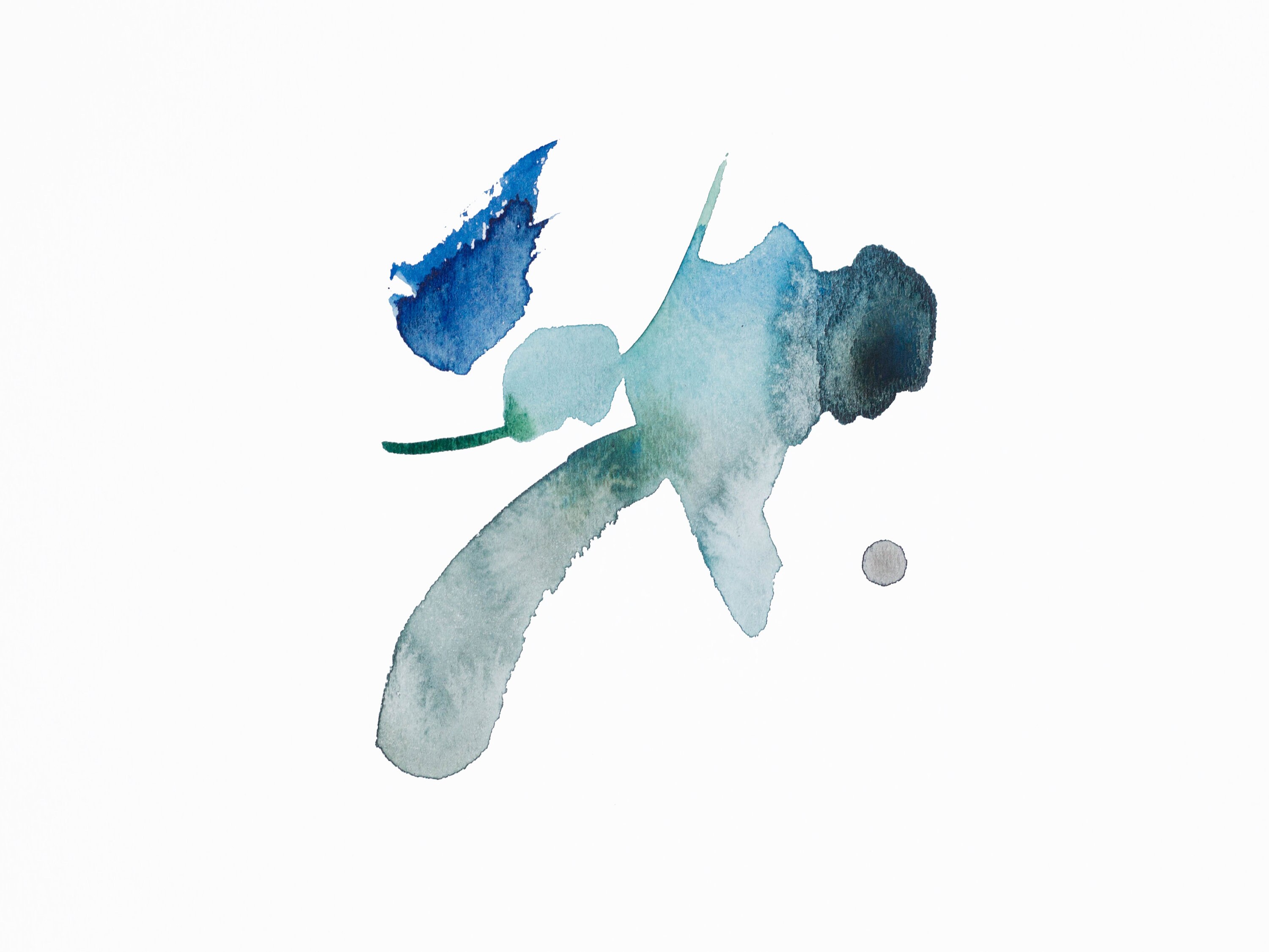 Watercolor original abstract watercolor painting saying goodbye no 4 ...