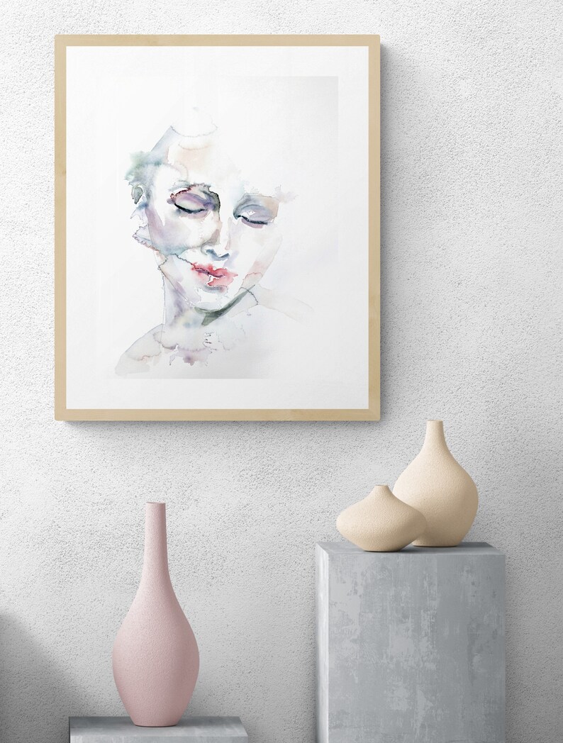 Solace . Original Watercolor Painting . Expressive Minimalist - Etsy