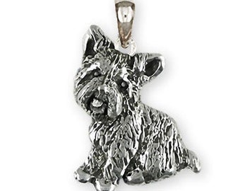 Yorkie Jewelry Sterling Silver Handmade Yorkshire Terrier | Etsy