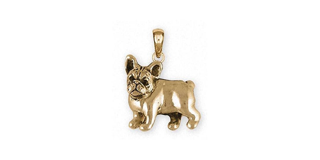 French Bulldog Jewelry 14k Gold French Bulldog Pendant Handmade ...