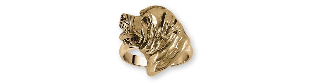Rottweiler Ring 14k Gold Vermeil Handmade Rottweiler Rottie Jewelry ...