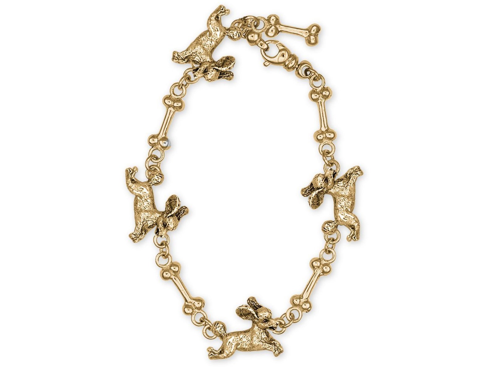 Poodle Jewelry 14k Gold Handmade Poodle Bracelet PD232X-BNBRG - Etsy