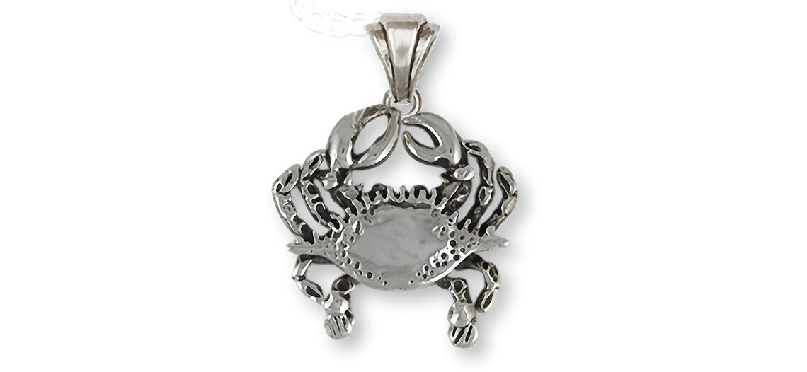 Crab Jewelry Sterling Silver Handmade Crab Pendant CRB1-P - Etsy