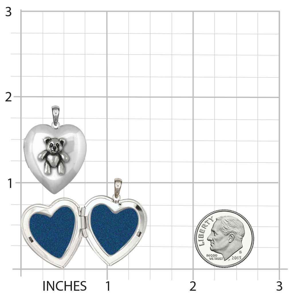 Teddy Bear Jewelry Teddy Bear Photo Locket Jewelry Sterling Silver ...