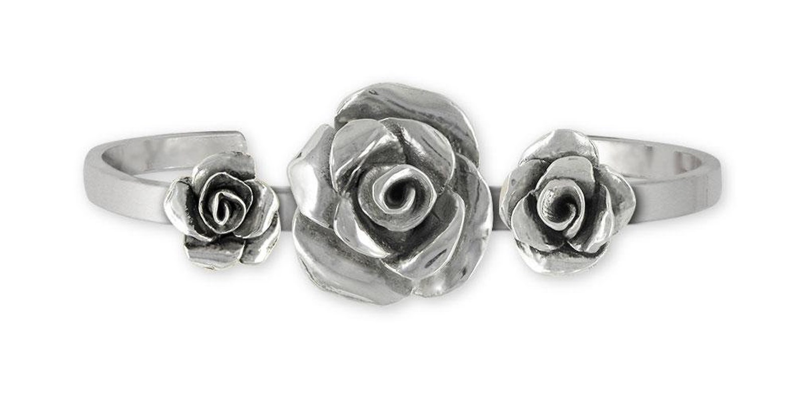 Rose Jewelry Rose Bracelet Jewelry Sterling Silver Handmade Flower ...