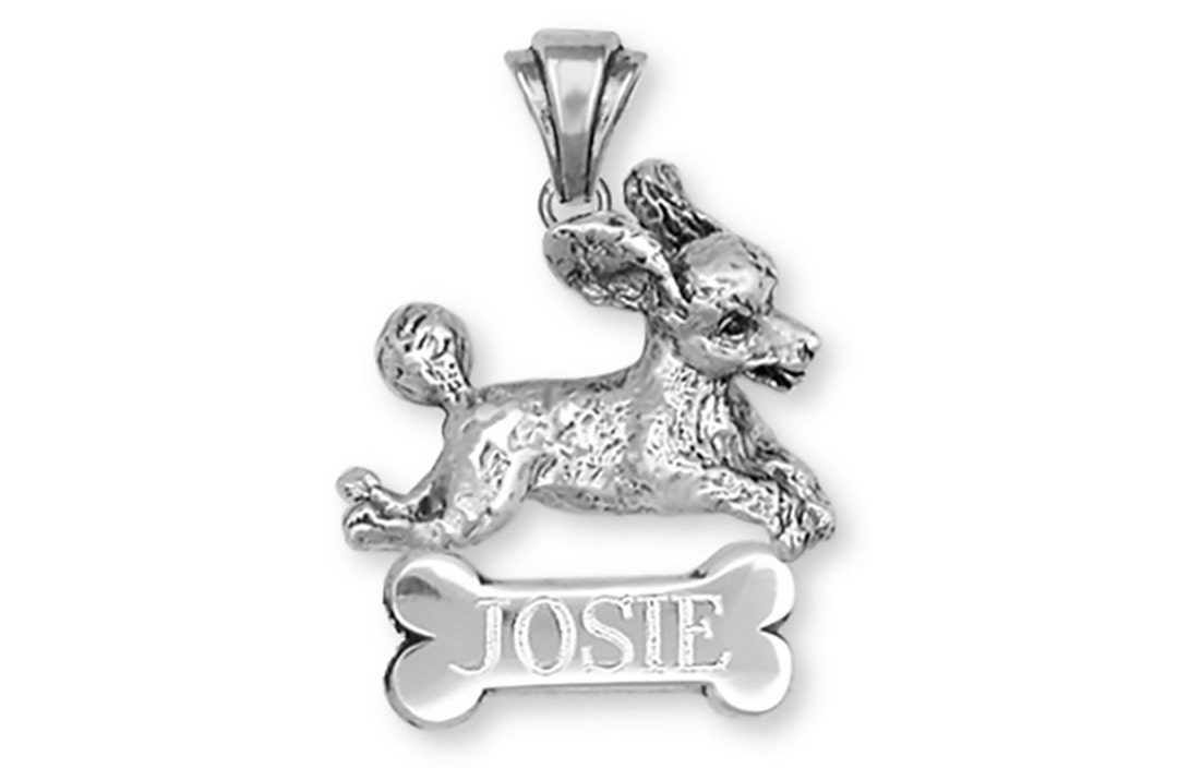 Poodle Jewelry Poodle Personalized Pendant Handmade Sterling Silver ...