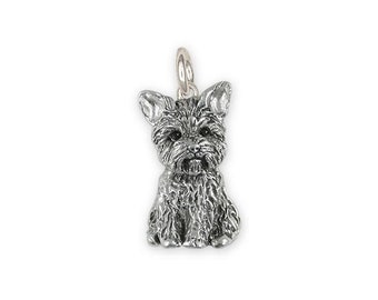 Yorkie Jewelry Sterling Silver Handmade Yorkshire Terrier | Etsy