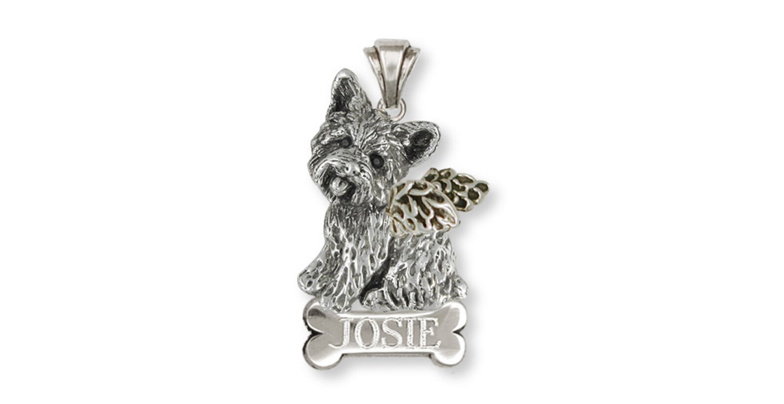 Yorkie Yorkshire Terrier Angel Pendant Jewelry Sterling Silver - Etsy