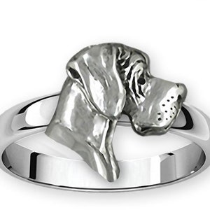 Great Dane Jewelry Sterling Silver Handmade Great Dane Ring GDL17H-R - Etsy
