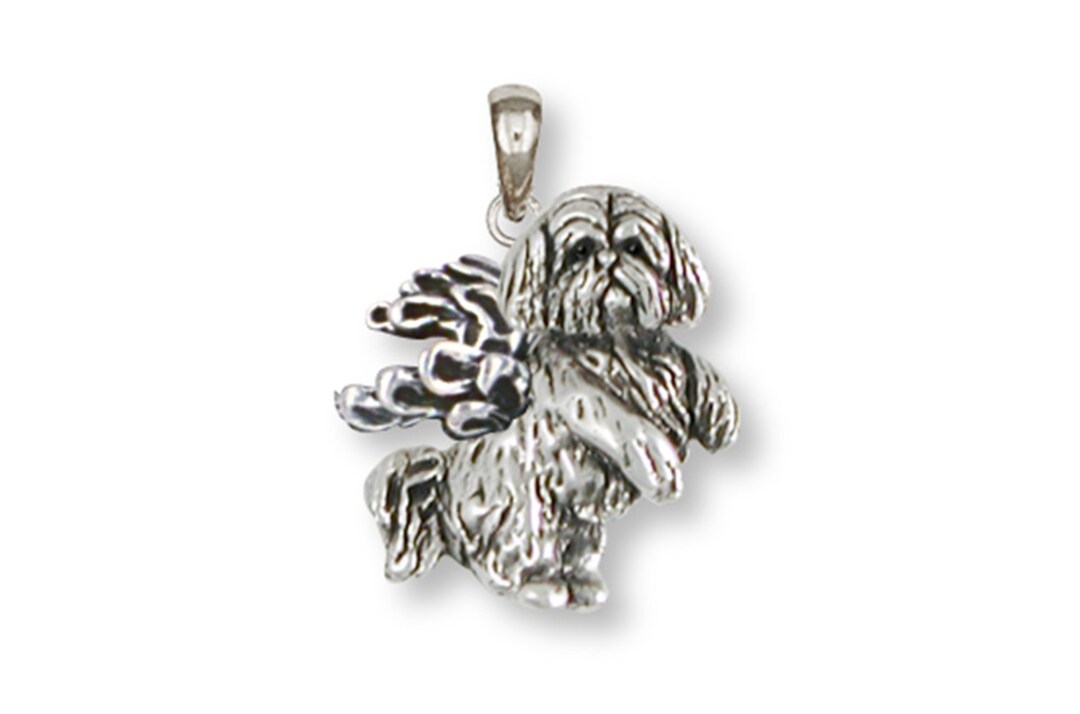 Shih Tzu Jewelry Shih Tzu Angel Pendant Handmade Silver Shih Tzu ...