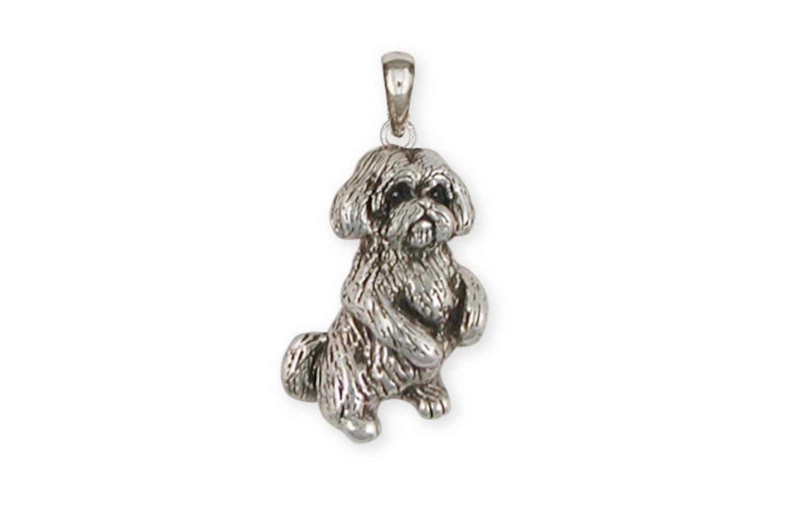Shih Tzu Jewelry Silver Shih Tzu Charm Jewelry SLSZ9-P | Etsy