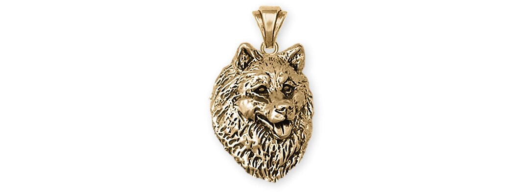 Samoyed Jewelry 14k Gold Vermeil Handmade Samoyed Pendant CH33-PVM - Etsy