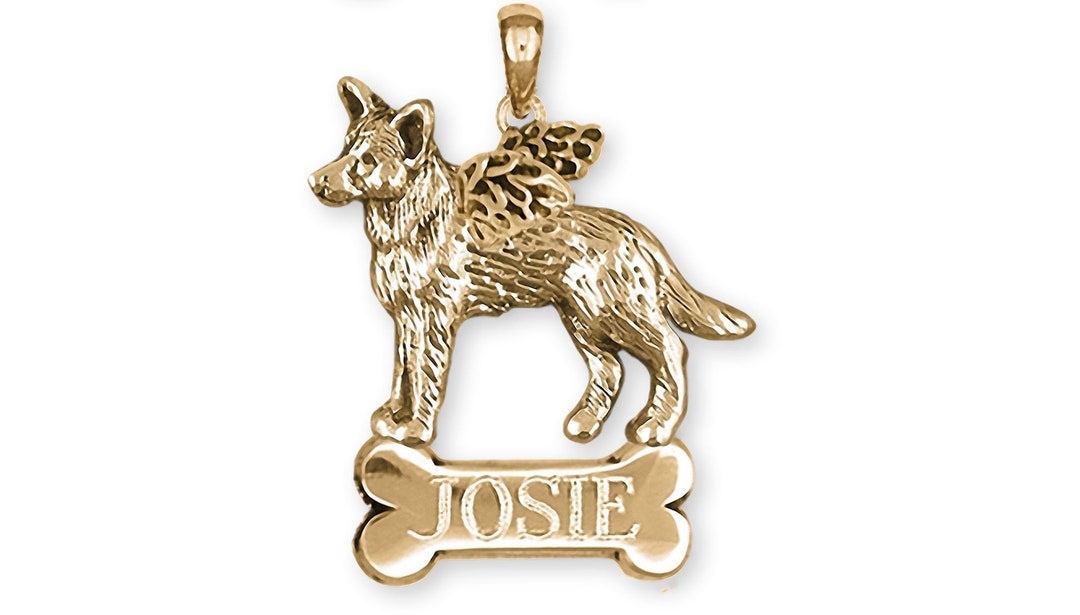 Australian Cattle Dog Angel Jewelry Gold Vermeil Handmade Cattle Dog ...