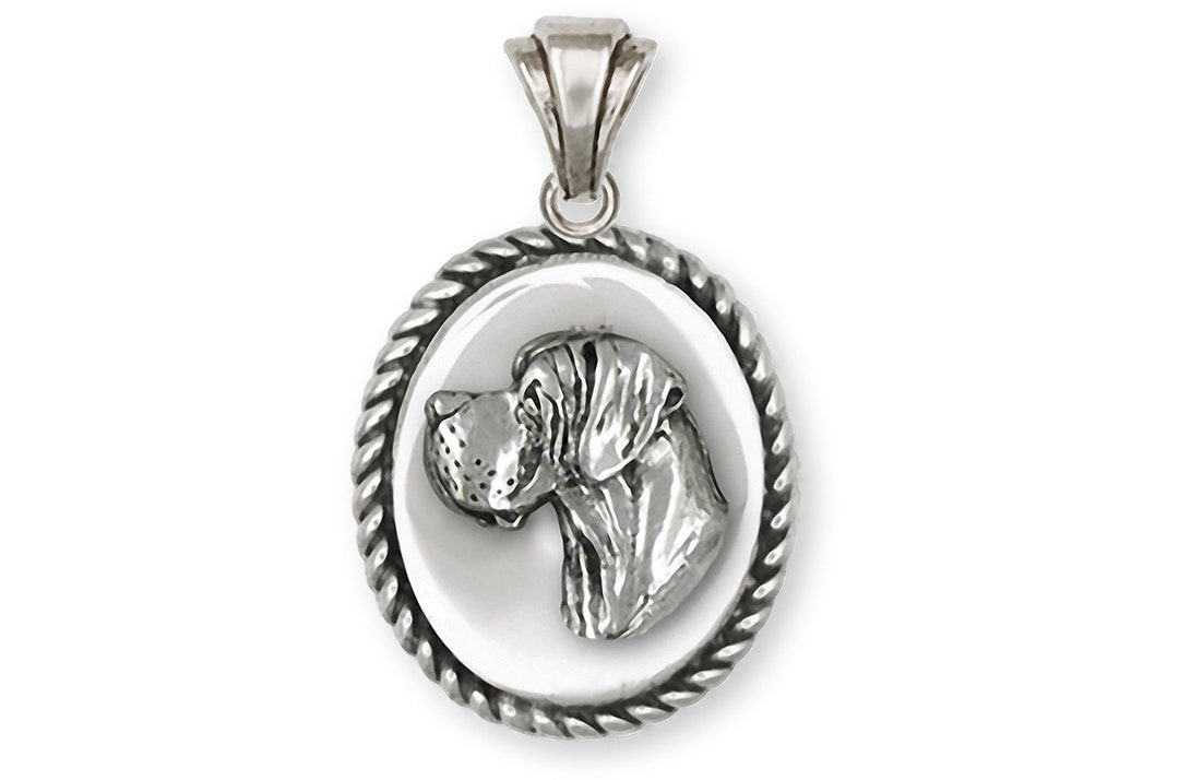 Great Dane Jewelry Sterling Silver Handmade Great Dane Pendant GDL18H ...