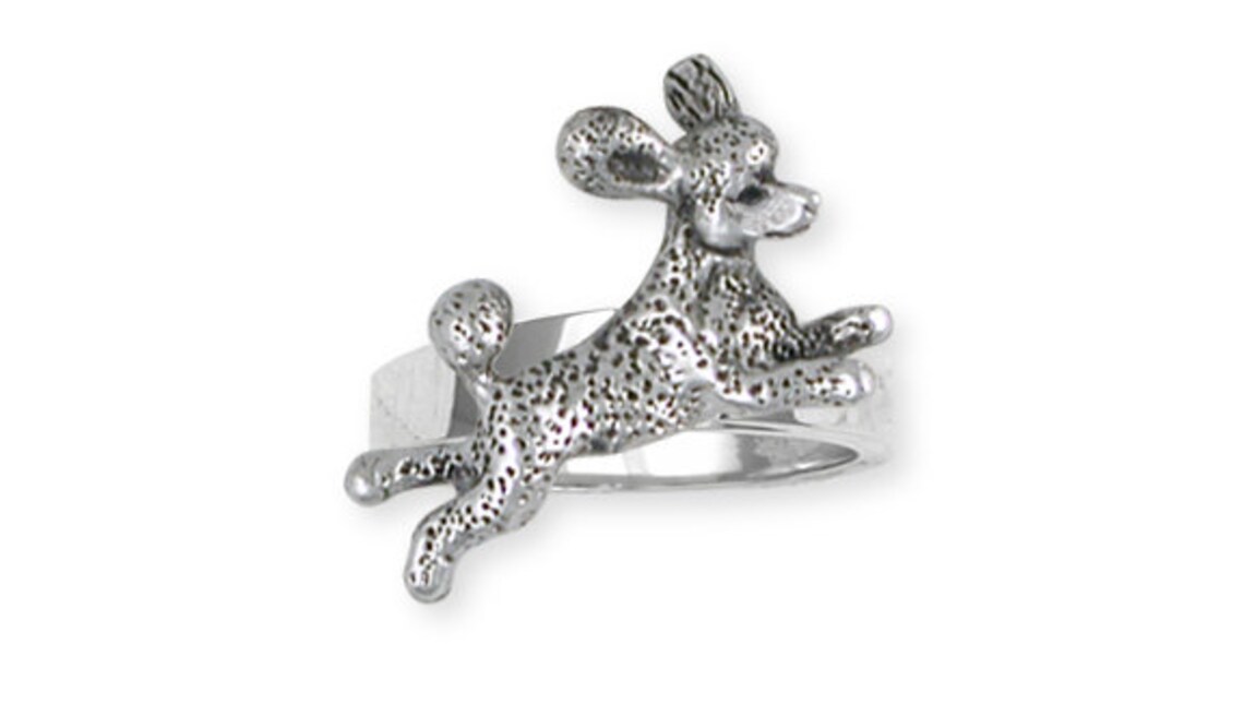 Poodle Jewelry Solid Leaping Poodle Ring Jewelry PD60-R - Etsy