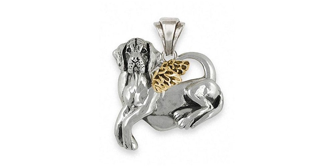 Great Dane Jewelry Great Dane Angel Pendant Jewelry Silver and 14k Gold ...