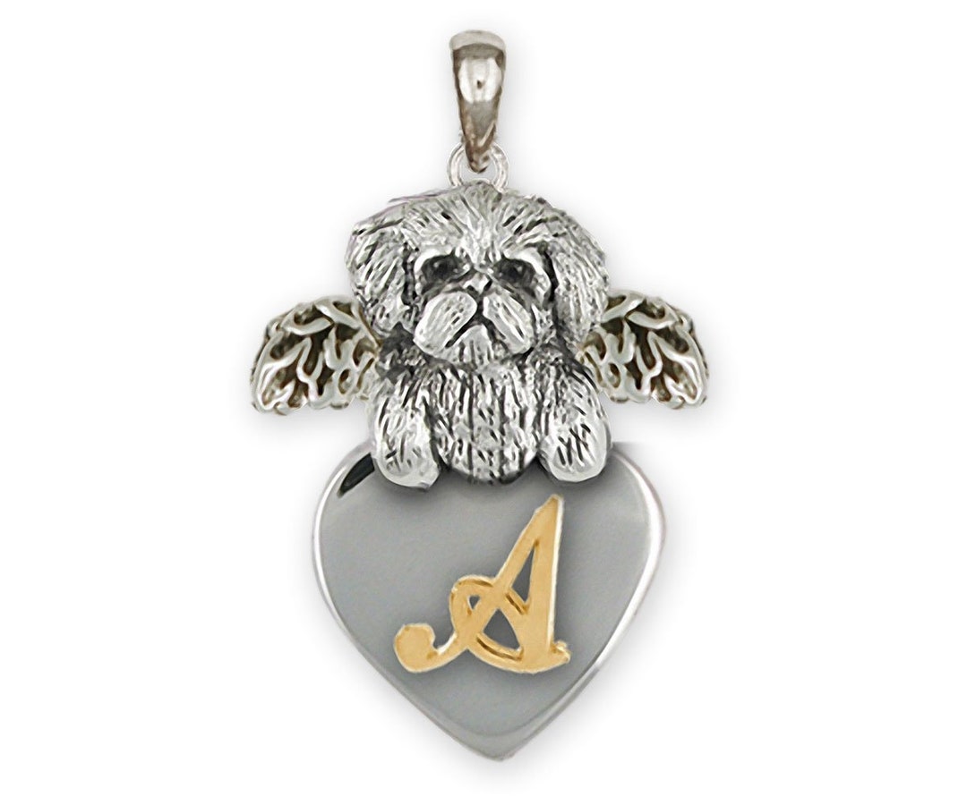 Maltese Angel Jewelry Silver and 14k Gold Handmade Maltese Pendant ...