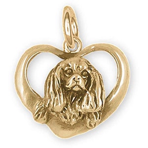 Cavalier King Charles Spaniel Jewelry 14k Yellow Gold Vermeil Handmade ...