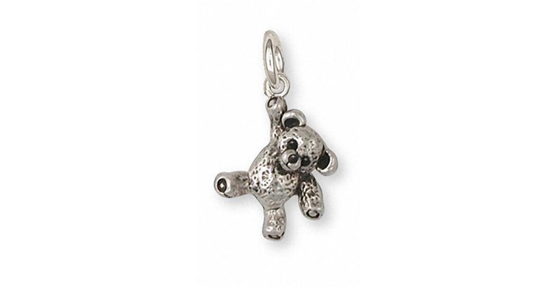 Teddy Bear Jewelry Sterling Silver Handmade Teddy Bear Charm TB28-C - Etsy