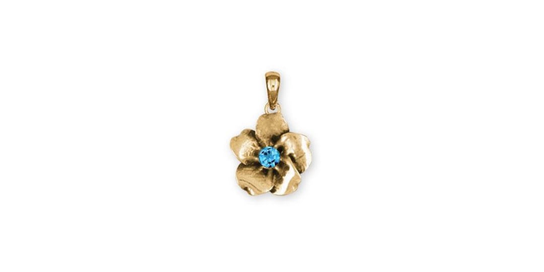 Forget Me Not Jewelry 14k Gold Handmade Forget Me Not Birthstone ...