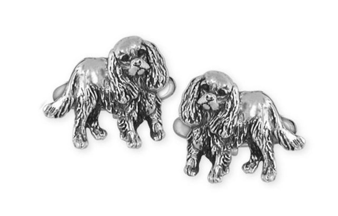 Cavalier King Charles Spaniel Cuff Links Jewelry Handmade Sterling ...
