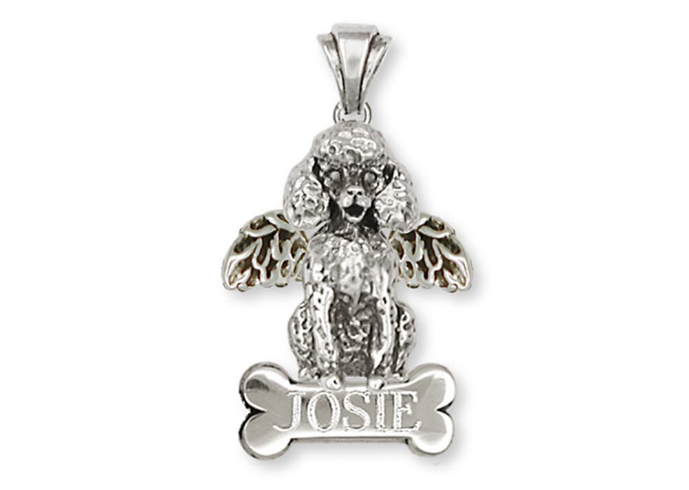Poodle Jewelry Poodle Angel Pendant Handmade Sterling Silver Poodle ...