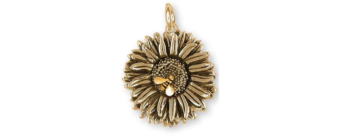 Aster Jewelry 14k Yellow Gold Handmade Aster Flower Charm AST1-BEECG - Etsy