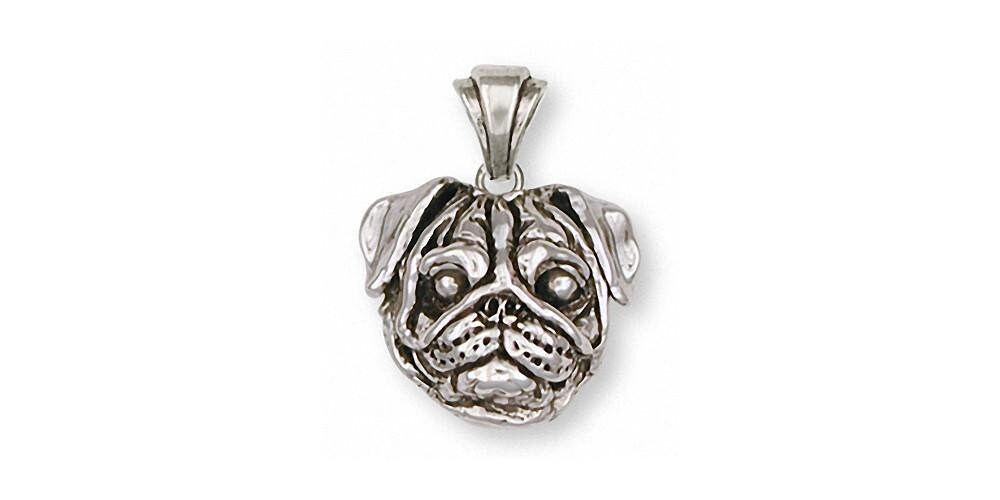 Pug Jewelry Sterling Silver Handmade Dog Pendant PGJK-P - Etsy UK