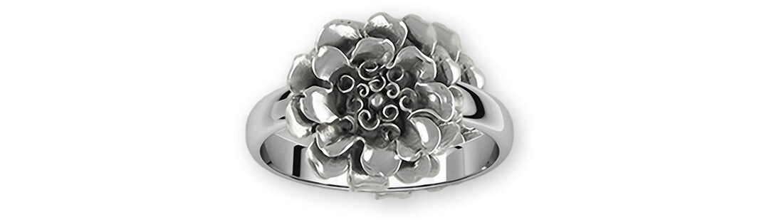 Marigold Ring Sterling Silver Handmade Marigold Flower Jewelry MRG3-R ...
