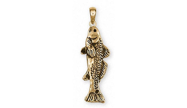 Redfish Pendant Jewelry 14k Gold Handmade Fish Pendant RF1-PG - Etsy