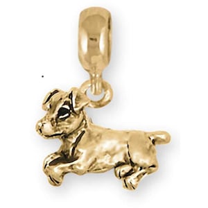 Jack Russell Jewelry 14k Gold Handmade Jack Russell Terrier Charm Slide ...