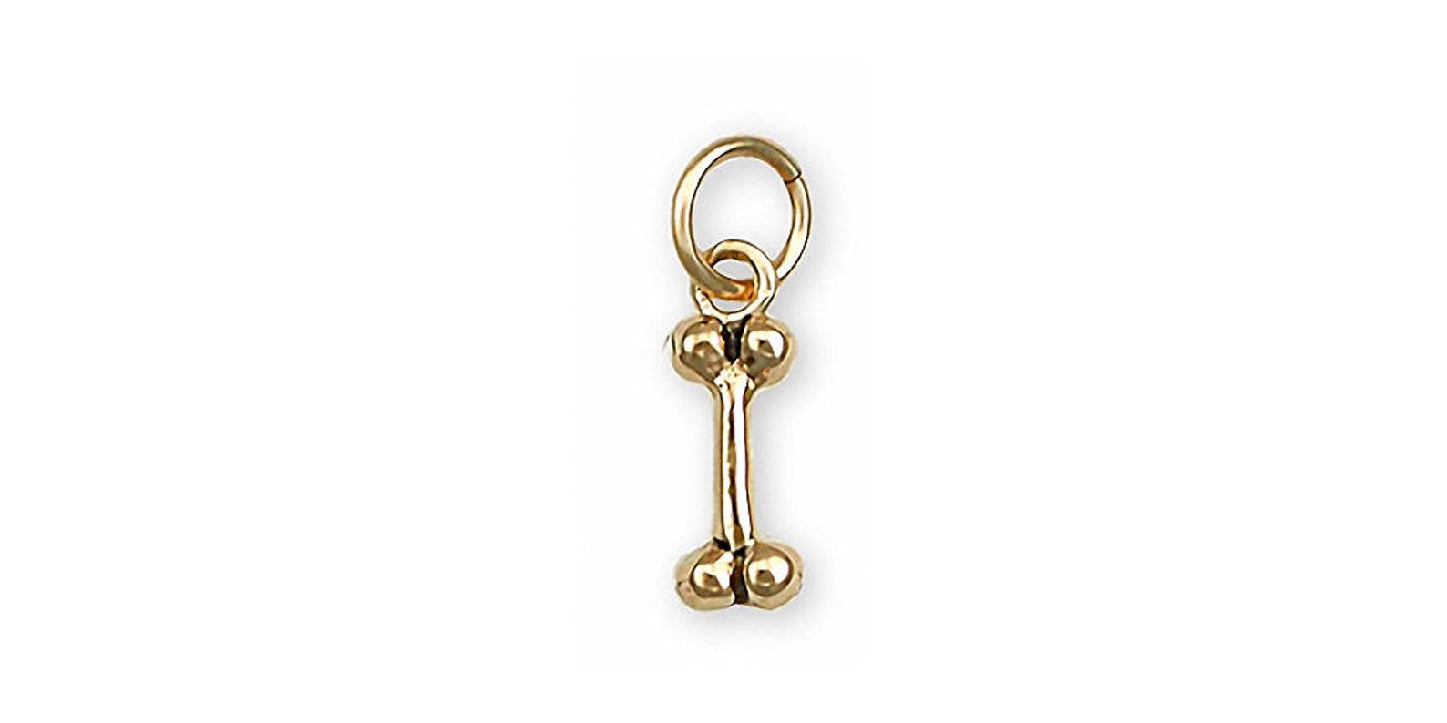 Dog Bone Charm Jewelry 14k Gold Handmade Dog Charm NB1-CG - Etsy