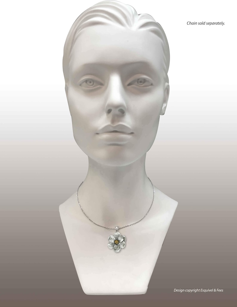 Magnolia Jewelry Silver and 14k Gold Handmade Magnolia Pendant - Etsy