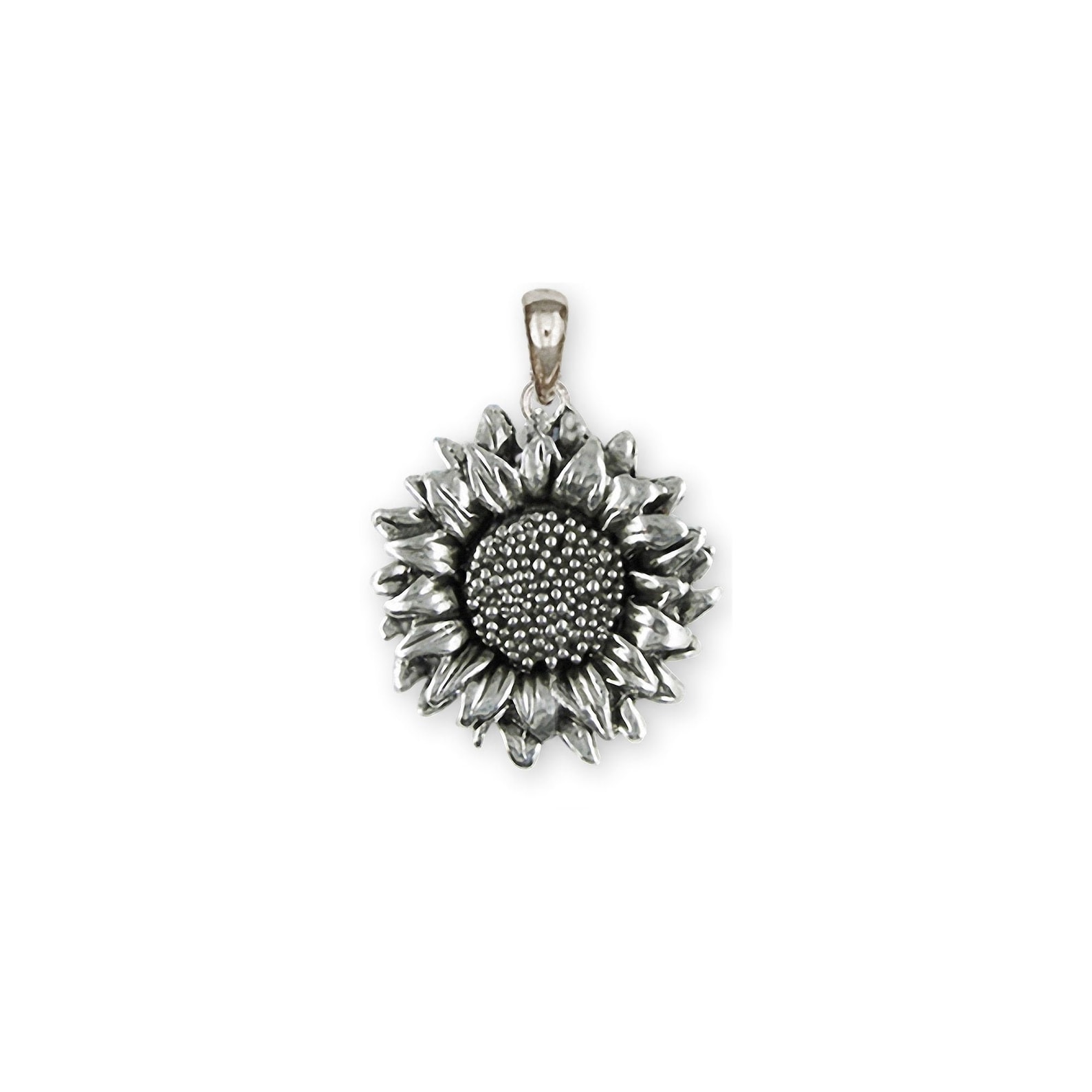 Sunflower Jewelry Sterling Silver Handmade Sunflower Pendant SFTX3-P - Etsy