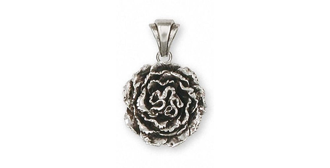 Carnation Pendant Jewelry Sterling Silver Handmade Flower Pendant CN2-P ...