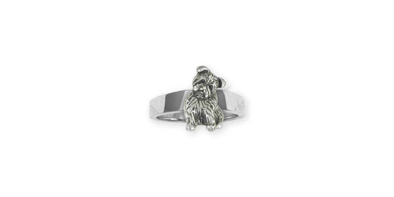 Yorkie Puppy Ring Jewelry Sterling Silver Handmade Dog Ring YK36-R - Etsy