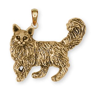 Maine Coon Jewelry Maine Coon Pendant 14k Yellow Gold Vermeil Cat ...