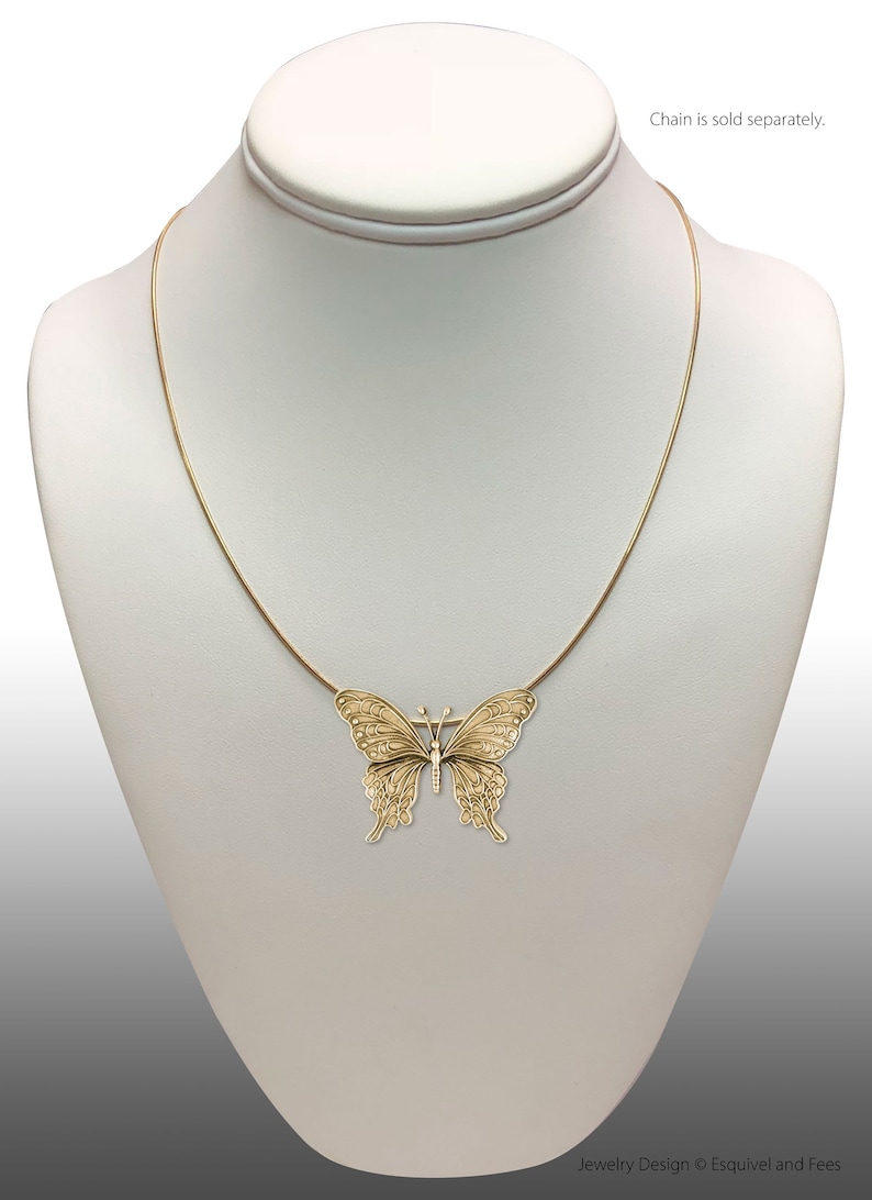 Butterfly Pendant Jewelry 14k Gold Handmade Butterfly Pendant | Etsy