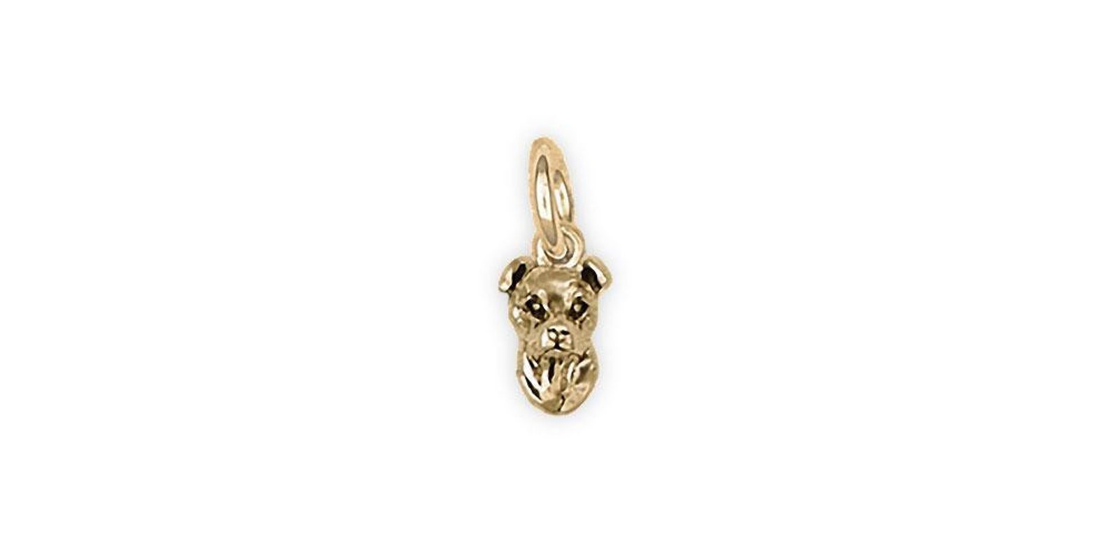 Pit Bull Jewelry 14k Gold Handmade Pit Bull Charm PT1-CG - Etsy