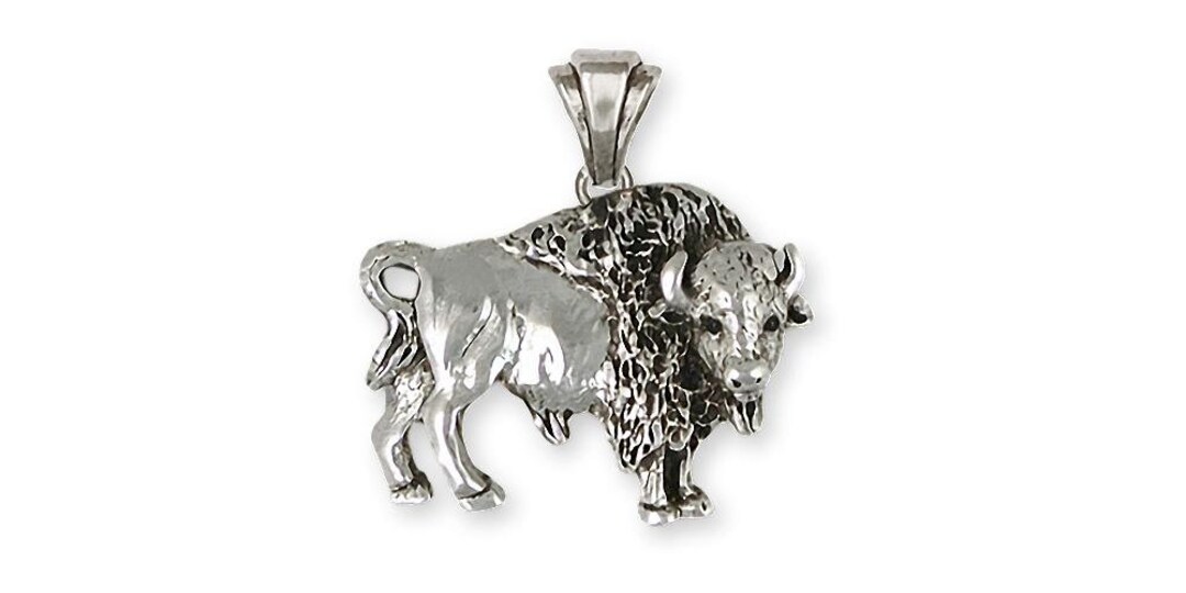 Bison Jewelry Buffalo Pendant Jewelry Sterling Silver Handmade Bison ...