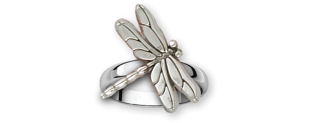 Dragonfly Jewelry Sterling Silver Handmade Dragonfly Ring DY1-R - Etsy