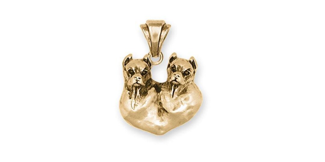 Pit Bull Jewelry 14k Gold Handmade Pit Bull Pendant PT17-PG - Etsy